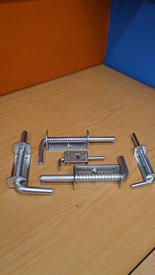 Spring Loaded Shoot Bolts X2 (Zinc Plated Drop Bolt Field Gate Stable ...