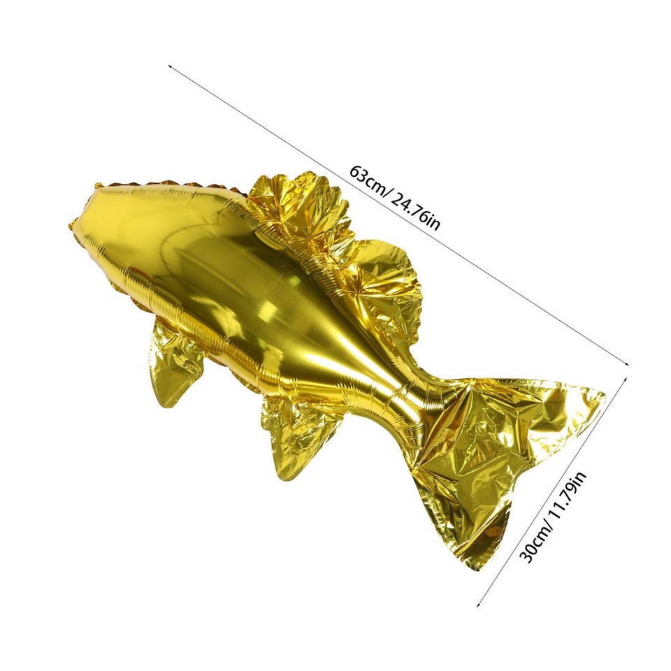 12pcs Large Goldfish Foil Balloons Fish Party Decorations Inflatable ...