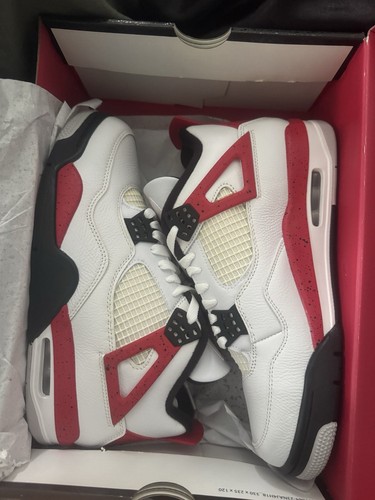 Jordan Air 4 Retro red cement Brand new Has Yellow Defects | eBay