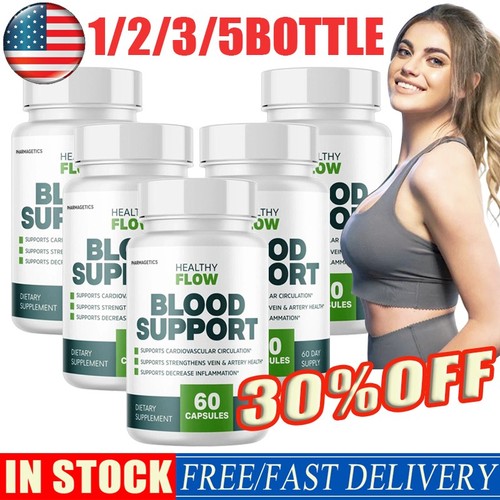 1~5X Healthy Flow Blood Support, Cardiovascular Circulation - 60 Capsules | eBay