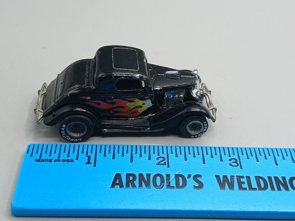 Hot Wheels Real Riders Hi-Rakers 3-Window '34 Ford Coupe Black w/Flames ...