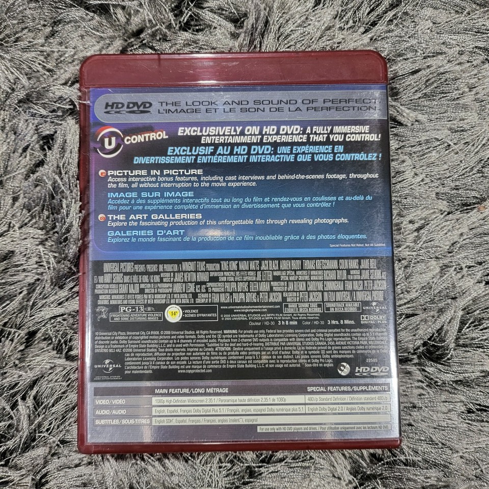 King Kong HD DVD 2006 Widescreen Peter Jackson Naomi Watts Jack Black ...