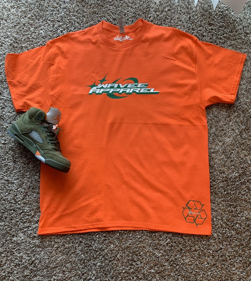 Orange wavee Apparel Brand unisex cotton tshirt, Streetwear Brand ...
