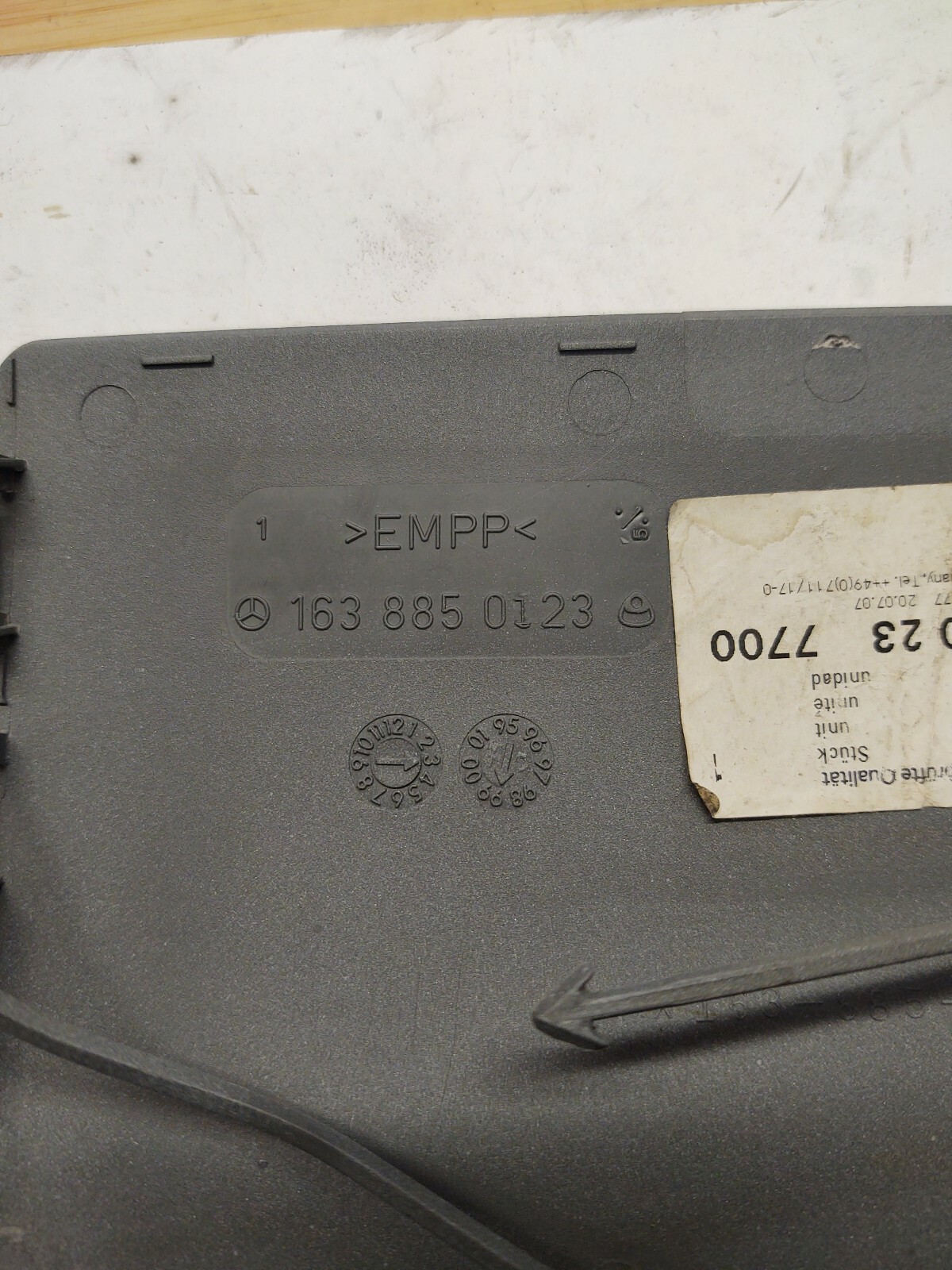 Mercedes W163 Rear Bumper Cap 1638850023-7700 Anthracite Grey | eBay