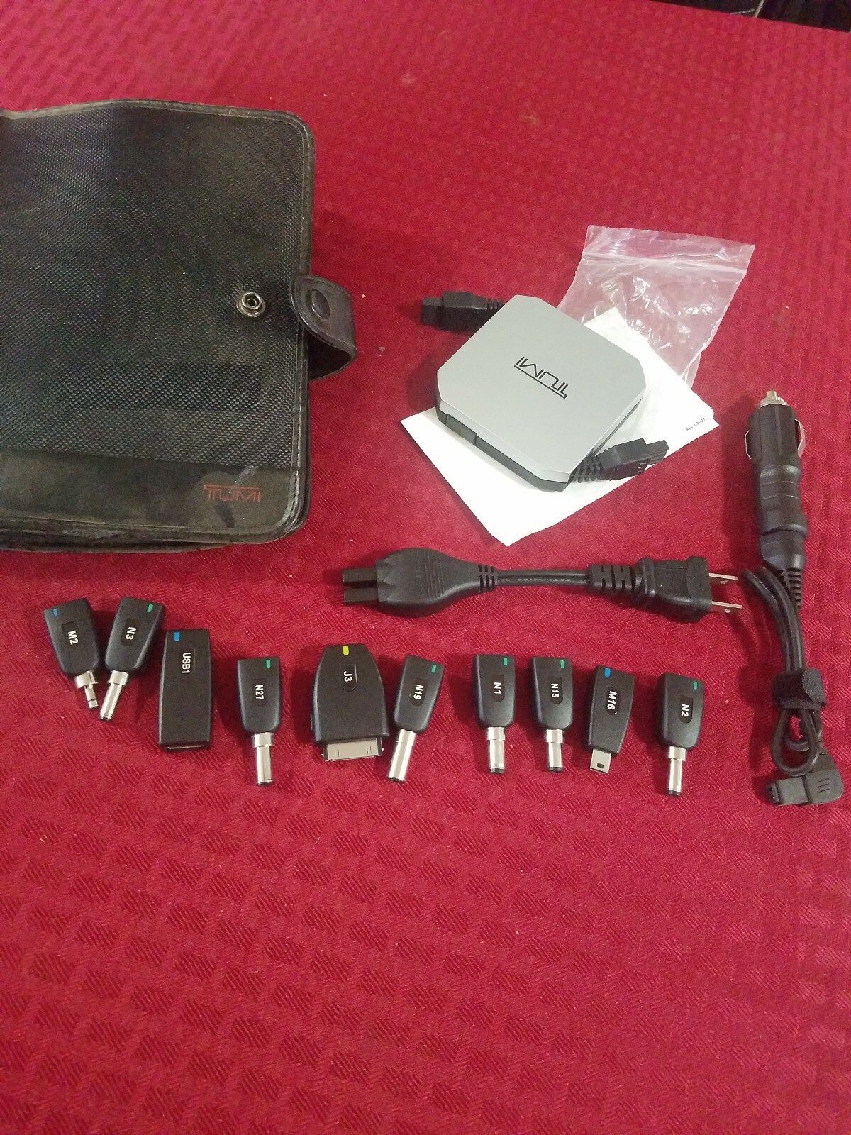 Tumi Ultra Slim Universal Power Adapter Kit Model # 14352 With Case | eBay