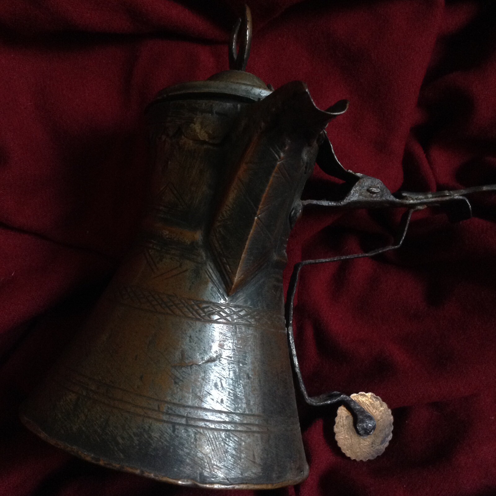 Antique Ottoman Coffee Dallah Turkish Drink Tea Kettle Pot Bronze Brass ...