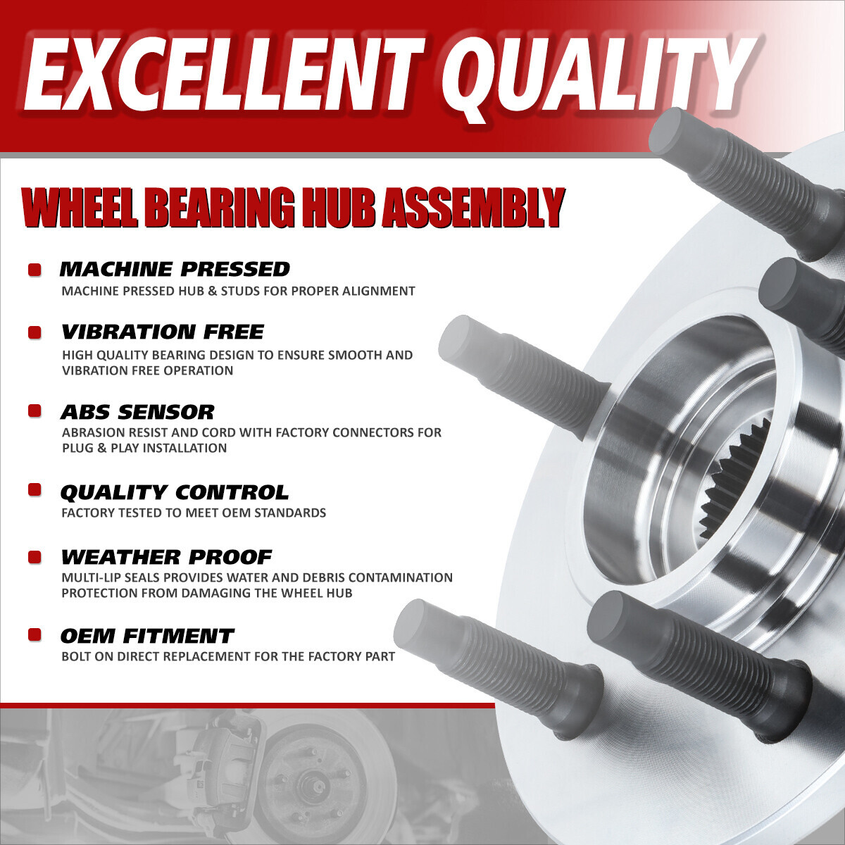 Front Left/Right Wheel Bearing Hub for 05-14 Chrysler 300 Challenger ...