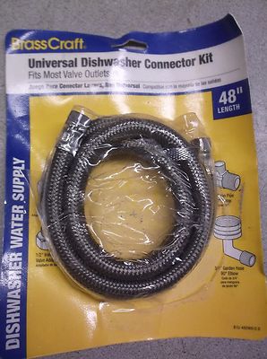 NEW Brass Craft Universal Dishwasher Connector Kit 48" B1U-48DW6 *FREE ...