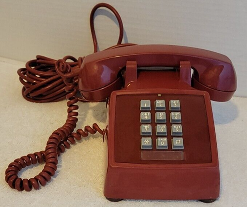 1973 BELL SYSTEM WESTERN ELECTRIC RED TOUCHTONE TELEPHONE PHONE 2500D ...