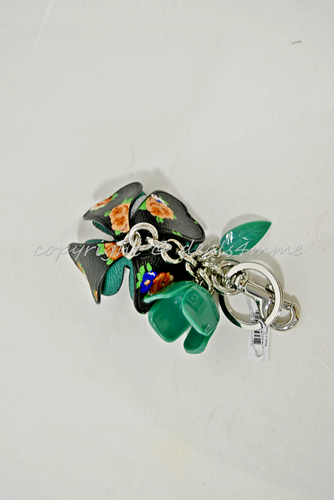 NWT Coach Floral Resin PVC Tea Rose Key Chain Charm F58517 Beautiful ...