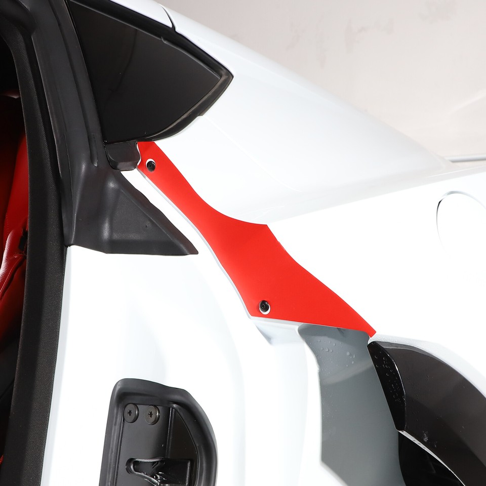 Red Rear Door Frame Sticker Overlay Graphic Vinyl Decal For Corvette C8 ...