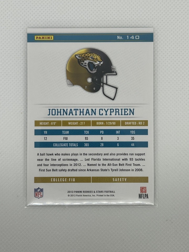 Johnathan Cyprien 2013 Panini Rookies & Stars #140 Rookie RC Jaguars | eBay