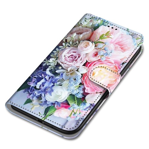 Rose Cat Flower Wallet Phone Case For Motorola E30 E13 G13 G54 G10 G53 ...