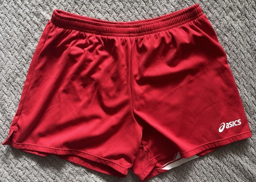 ASICS Red Shorts With Built-In Brief Size Small | eBay