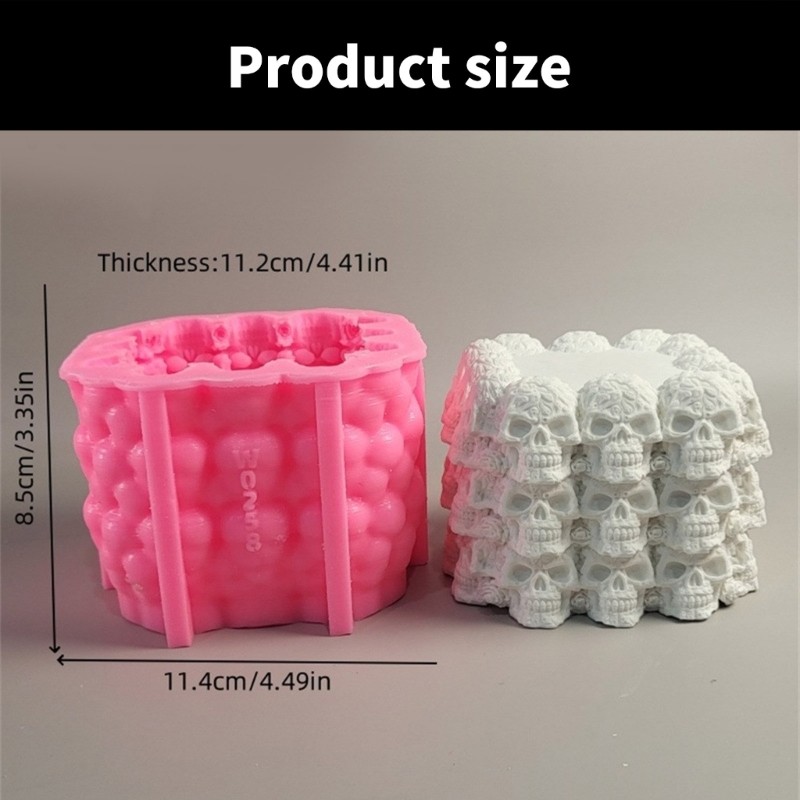 Halloween Skull Cube Silicone Molds for Epoxy Resin, Halloween Party ...
