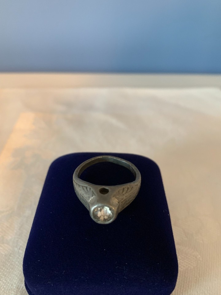 RARE ANTIQUE VICTORIAN MENS STANHOPE RING WITH RISQUE IMAGE OF A NAKED ...