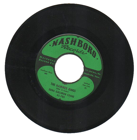EDNA GALLMON COOKE 45 Record STOP GAMBLER / THE HAMMER RINGS Gospel ...