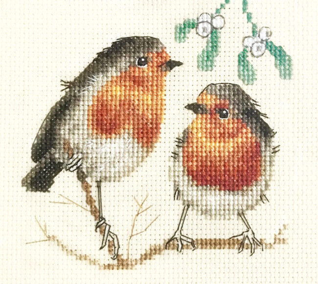 ROBIN REDBREAST, Christmas, Bird, Mistletoe CROSS STITCH KIT *Fido Stitch | eBay UK