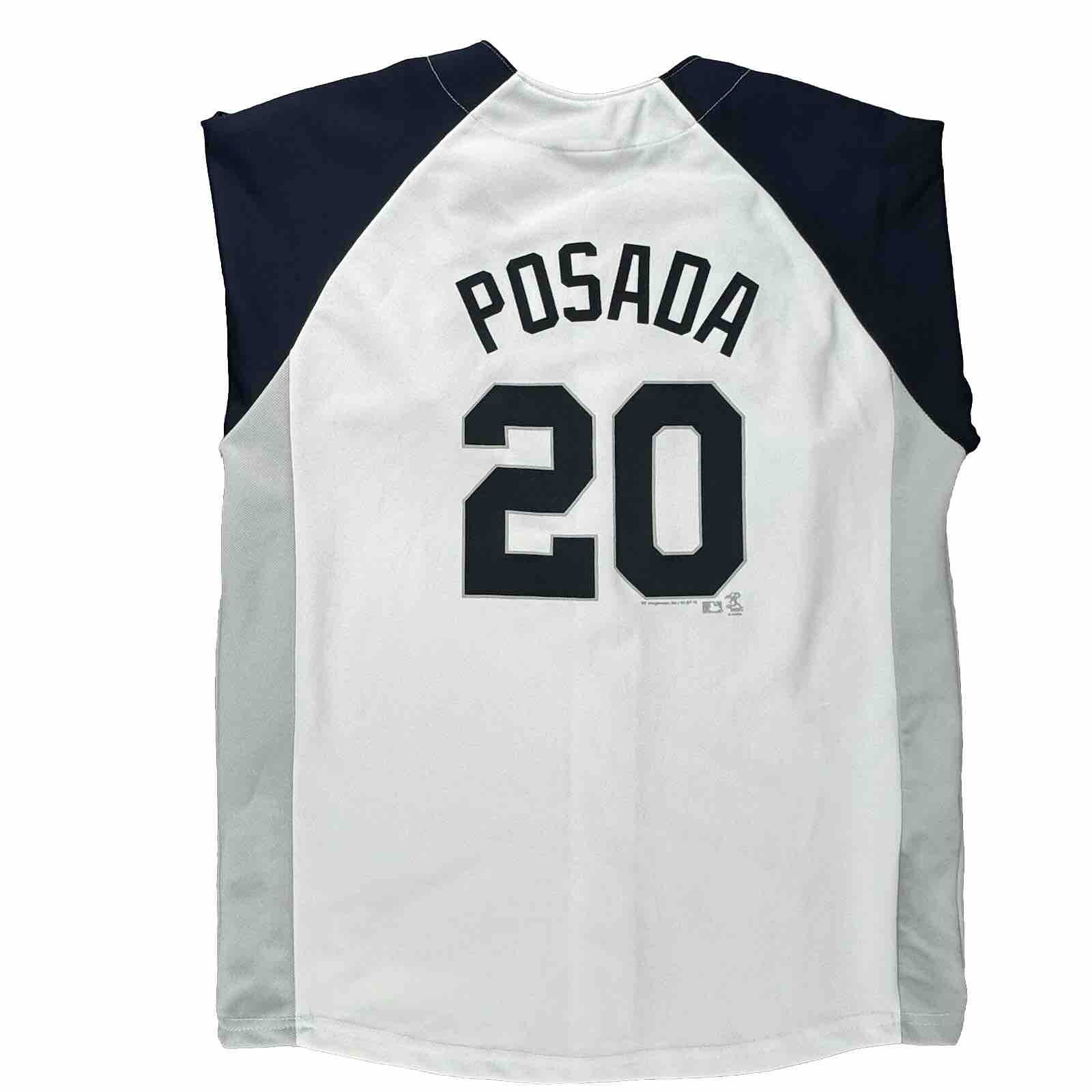 Genuine Merchandise Yankees MLB Jorge Posada Jersey Stitched Youth XL ...