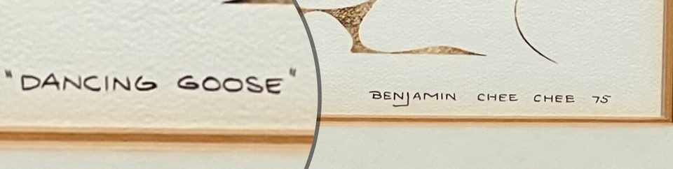 Vintage Artist Benjamin Chee Chee “Dancing Goose” Signed Art Print ...