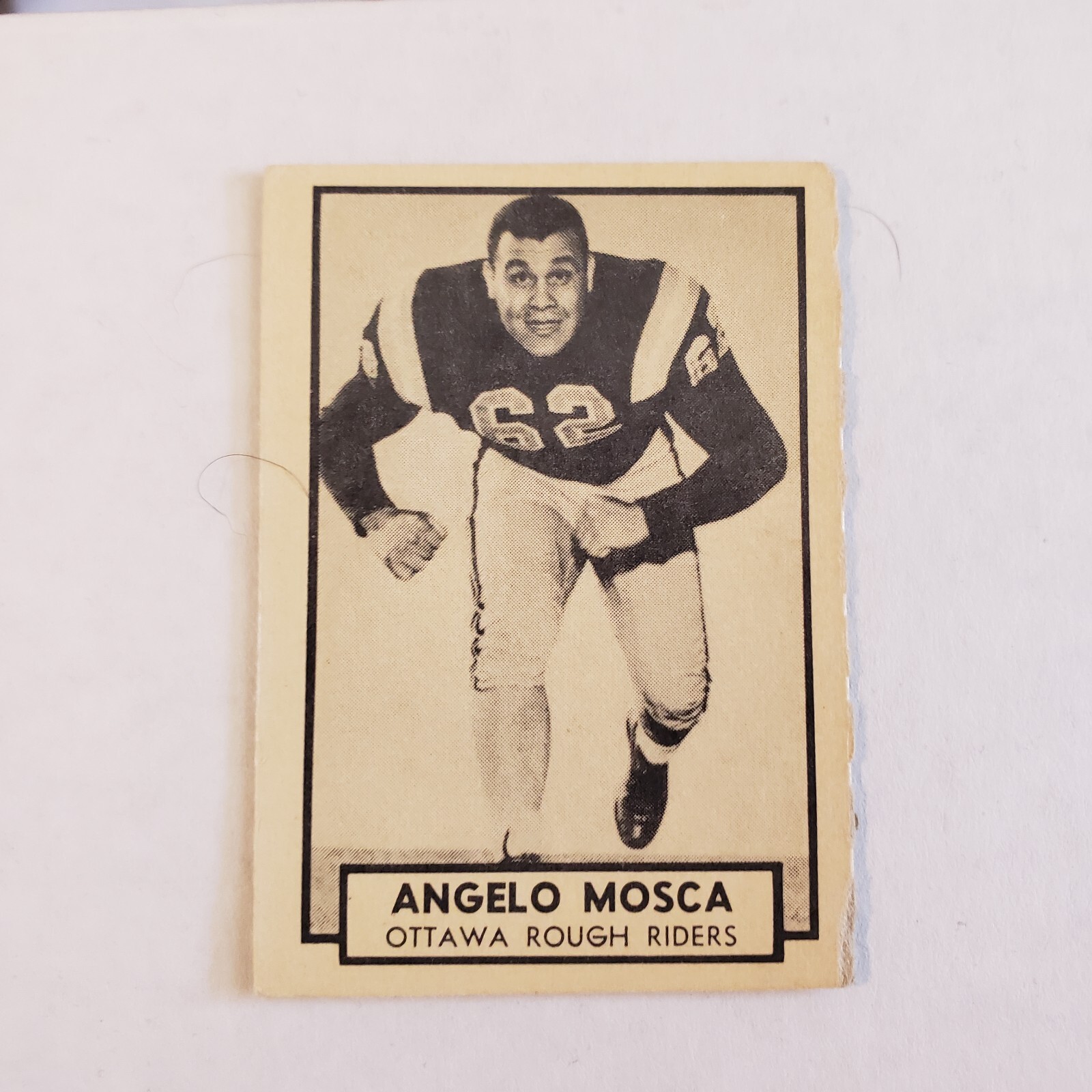 ANGELO MOSCA 1962 Topps CFL Football card #103 Ottawa Rough Riders EX ...