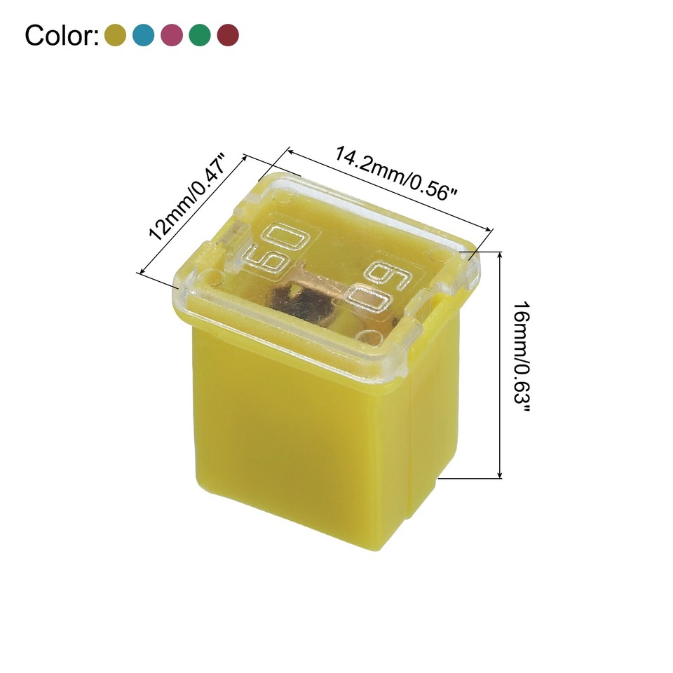 25pcs Automotive Cartridge Fuse 48V 20/30/40/50/60A J Case Box Low ...