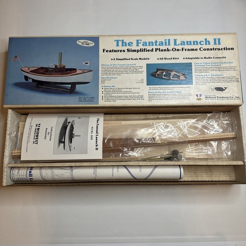 Midwest Products The Fantail Launch II Steam Engine Vintage Model Kit ...