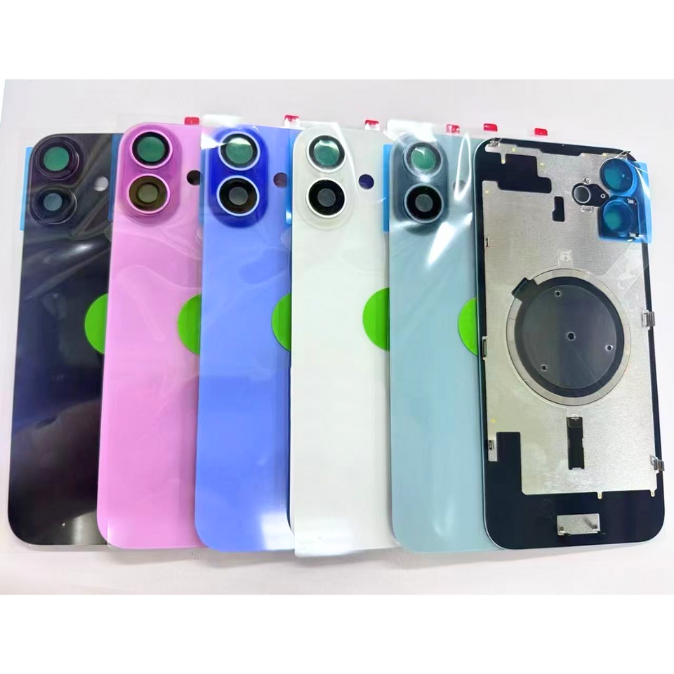For iPhone 16 Plus /Pro /16e Back Glass With Frame+Magnet Replacement ...