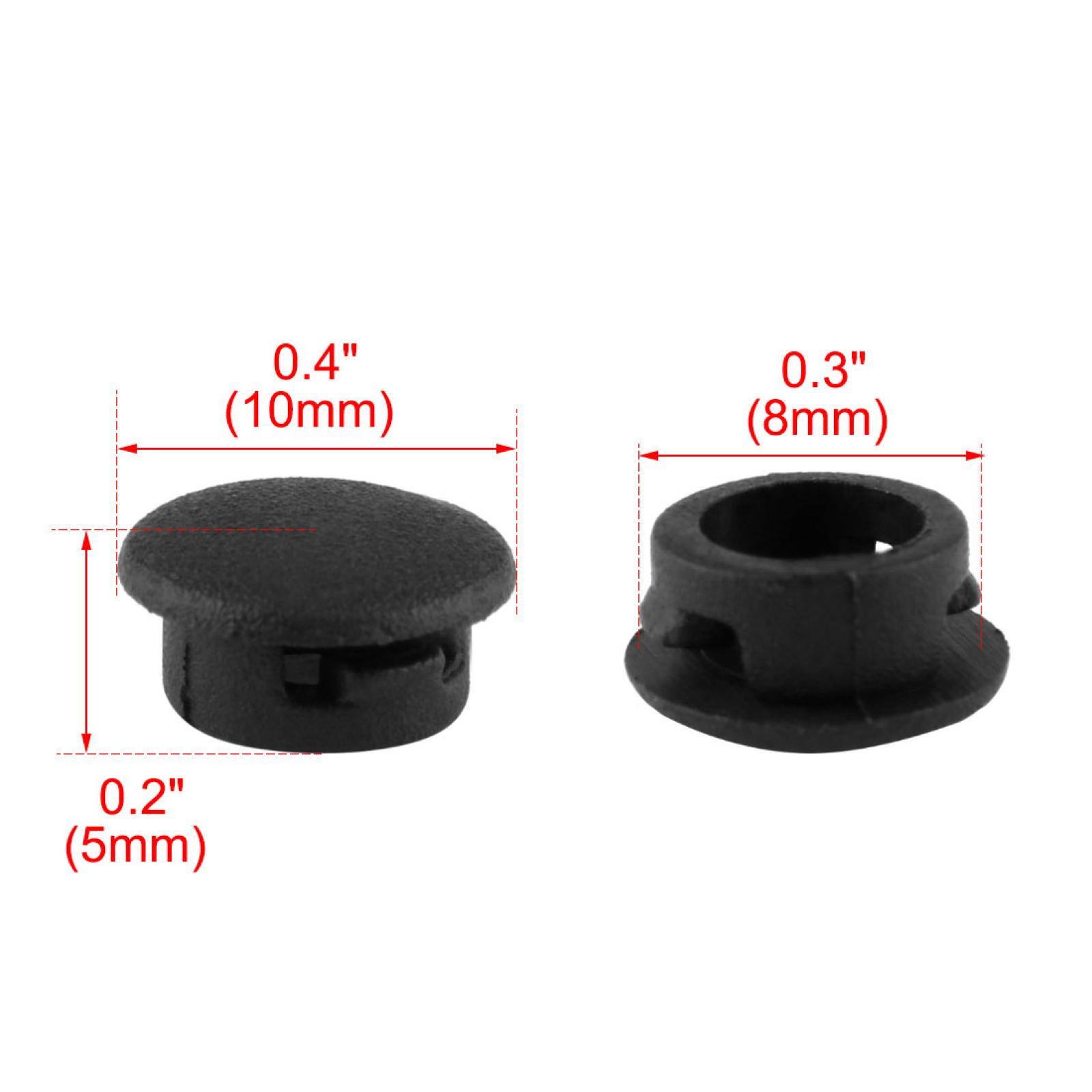 50 Pcs Plastic 8mm Dia Locking Type Tube Insert Caps Black | eBay