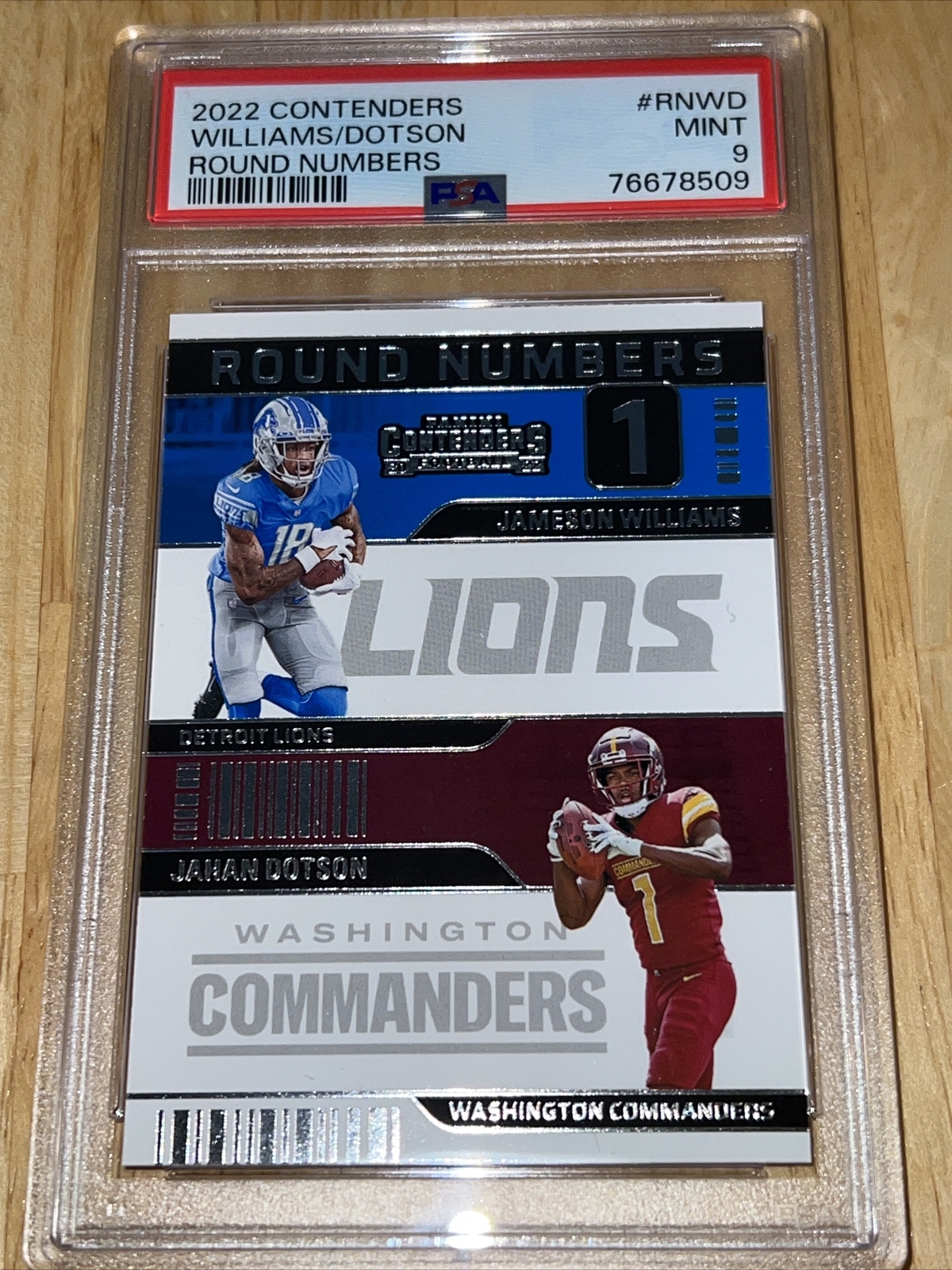 2022 Panini Contenders - Round Numbers Jahan Dotson, Jameson Williams # ...
