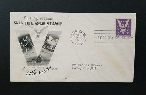 WW2 1942 "Win The War Stamp" 1st Day Issue Commemorative Cover ~ Military | eBay