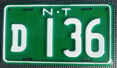 RARE Northern Territory, Outback Australia Dealer License Plate D 136 ...