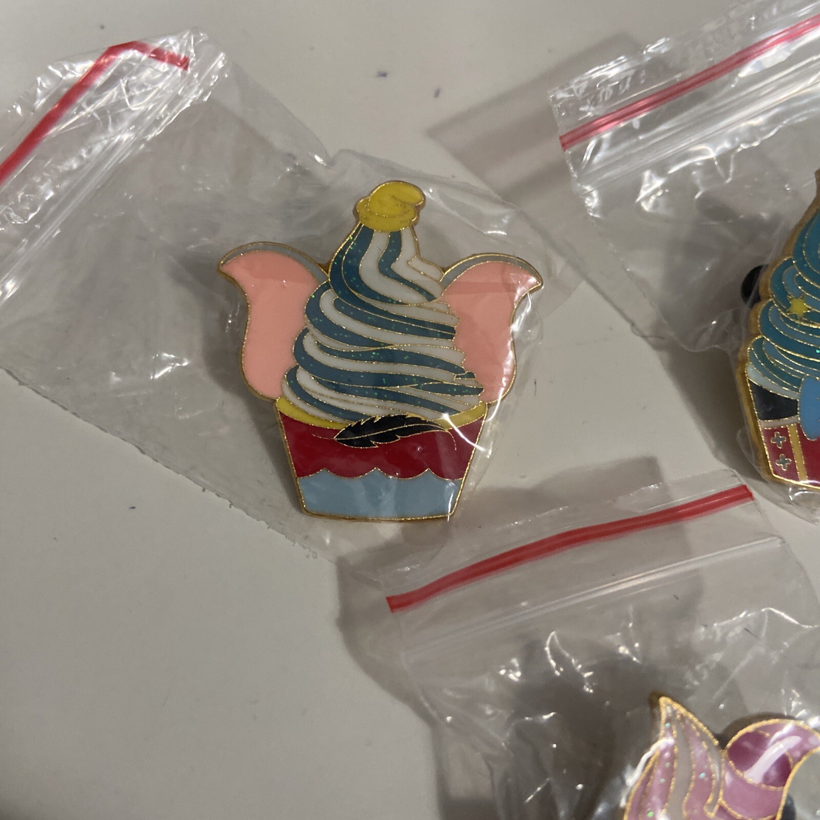 Disney Soft Serve Ice Cream Pins Pinocchio Dumbo Cheshire lot of 3 | eBay