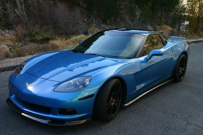 ZR1 Style PRIMER BLACK Front Lower Spoiler Splitter For 05-13 Corvette ...