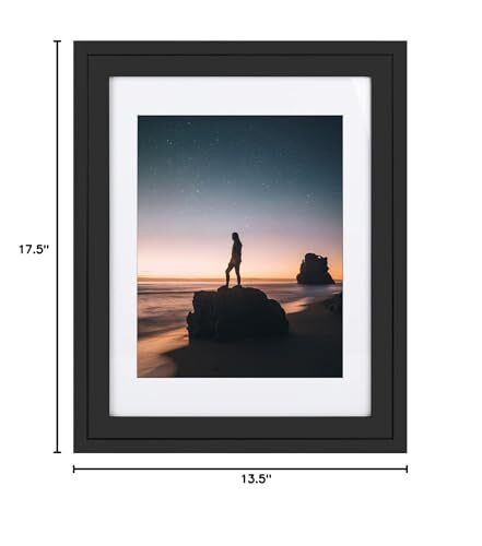 14x18 Picture Frame 11x14 with Mat or 14x18 Without Mat Wide Molding ...