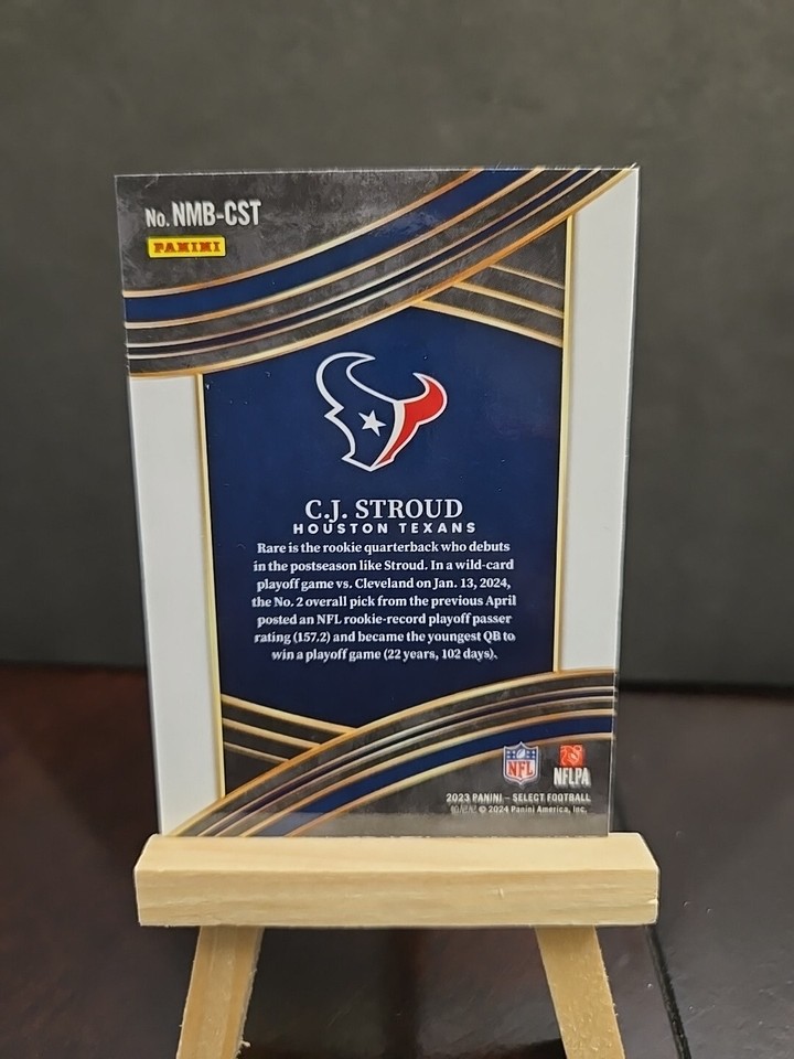 2023 Select CJ Stroud Numbers Rookie Card RC Houston Texans #NMB-CST ...