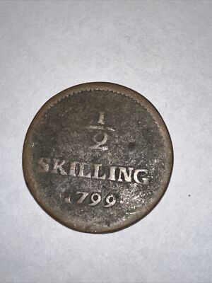Rare - 1799 Sweden 1/2 Skilling Coin | eBay