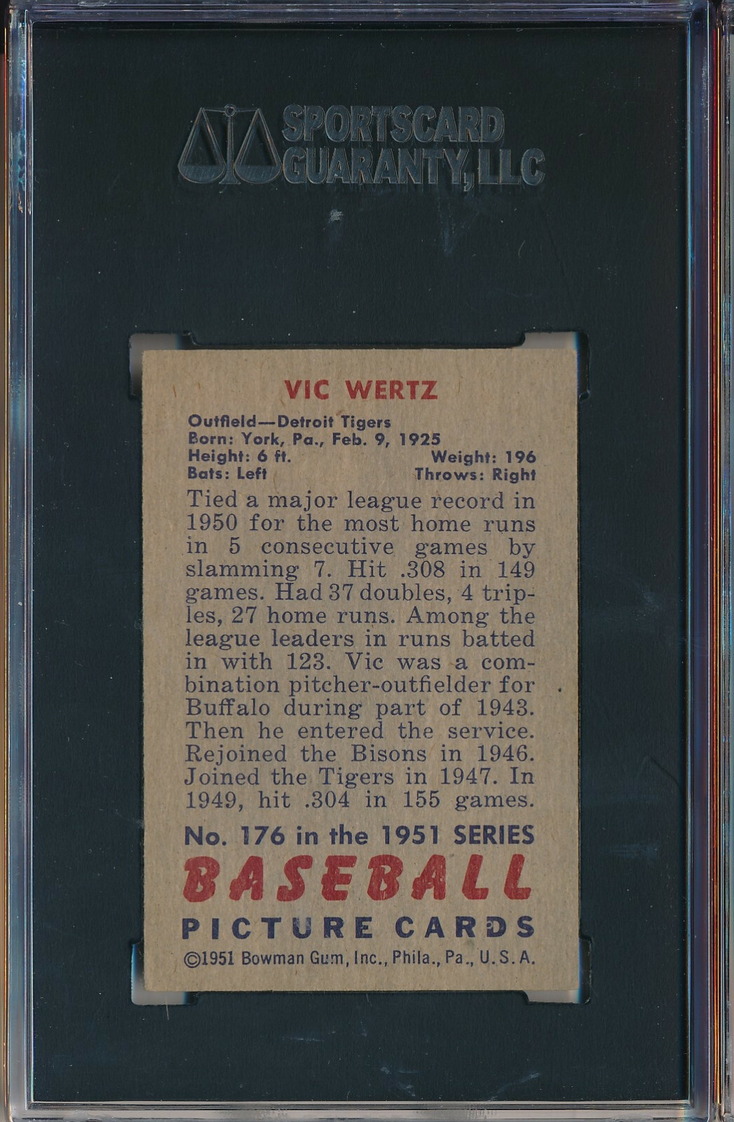 1951 Bowman - #176 Vic Wertz for sale online | eBay