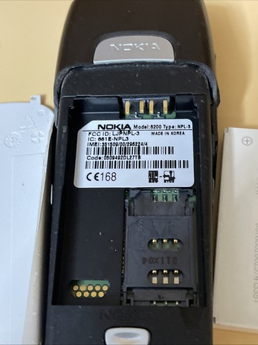 Vtg Nokia 6200 Silver Black Mobile ATT&T Cingular Power On For ...