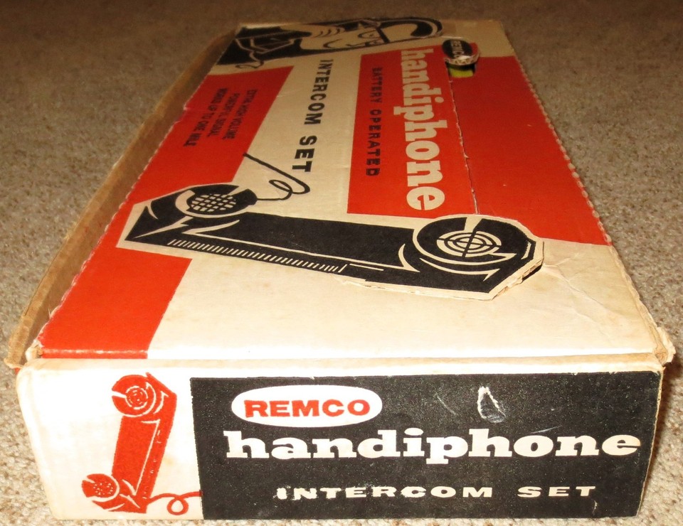 1954 Remco Handiphone Intercom Set w/ Yellow Phones in Original Box ...