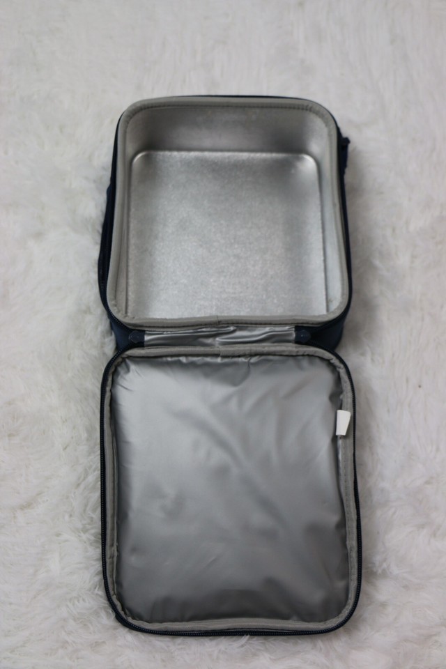 Staples Zipper Insulated Lunch Bag Lunch Box Navy | eBay