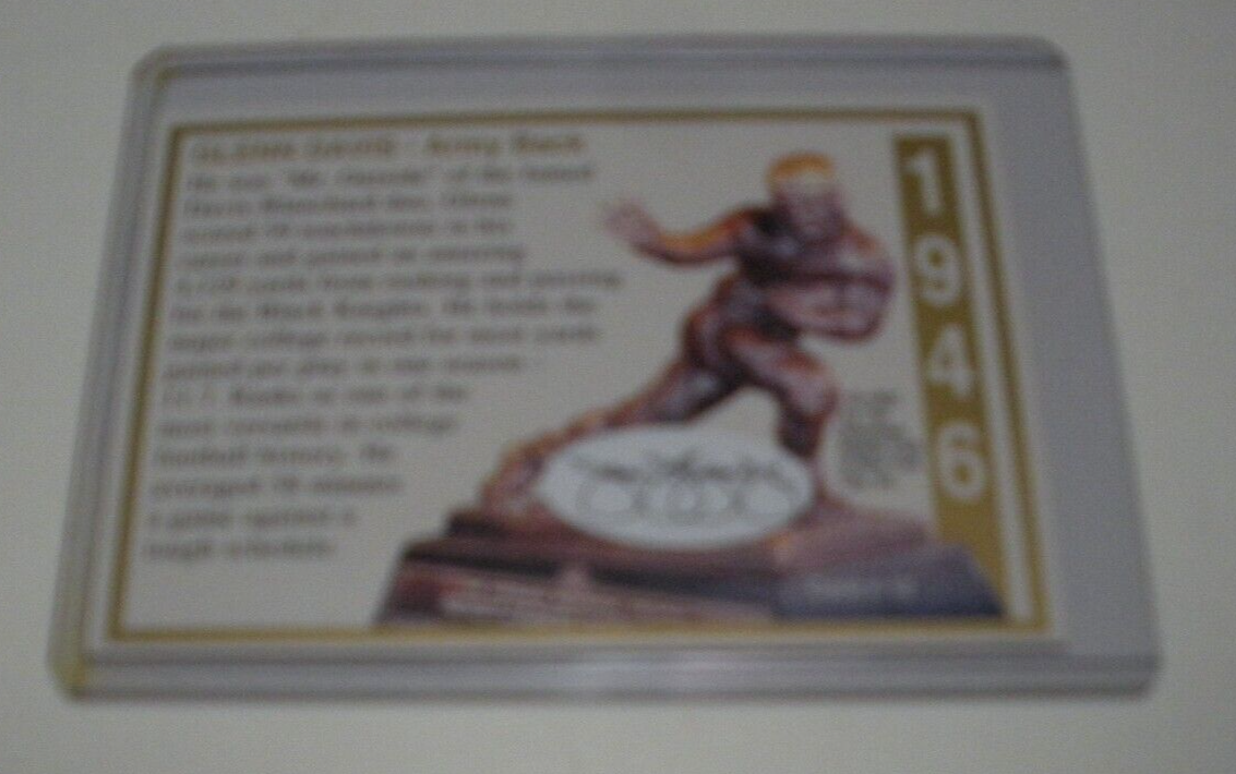 GLENN DAVIS ARMY BLACK KNIGHTS,HEISMAN JSA/STAMP/COA SIGNED CARD | eBay