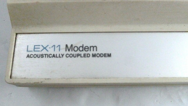 Vtg NOS Lex-11 Acoustic Coupler Phone Modem Lexicon Movie Prop Art Deco ...