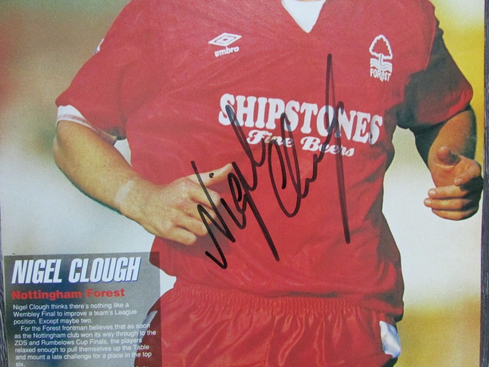 Nigel Clough Nottingham Forest Football Player Original Hand Signed ...