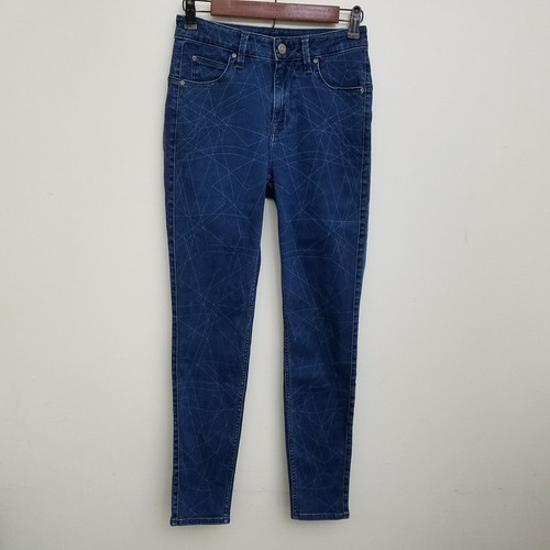 Lee Body Optix Jeans Womens 24 Dark Wash Geometric Stretch Skinny ...