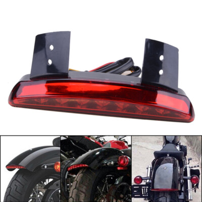 Red Fender Edge LED Tail Light Turn Signals Fit for Harley Sportster ...