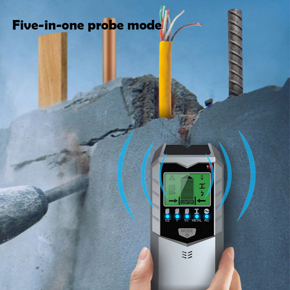 Wall Scanner Live Wire Detector Backlight Smart Stud Finder Audio Alarm ...