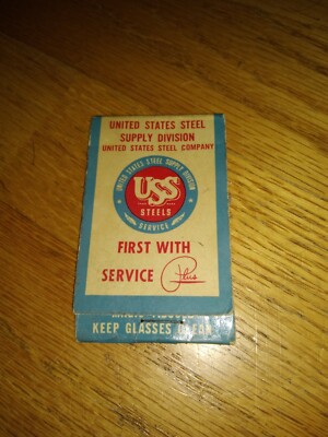 VINTAGE UNITED STATES STEEL MAGIC TISSUES EYE GLASS CLEANER ROUGH AND ...
