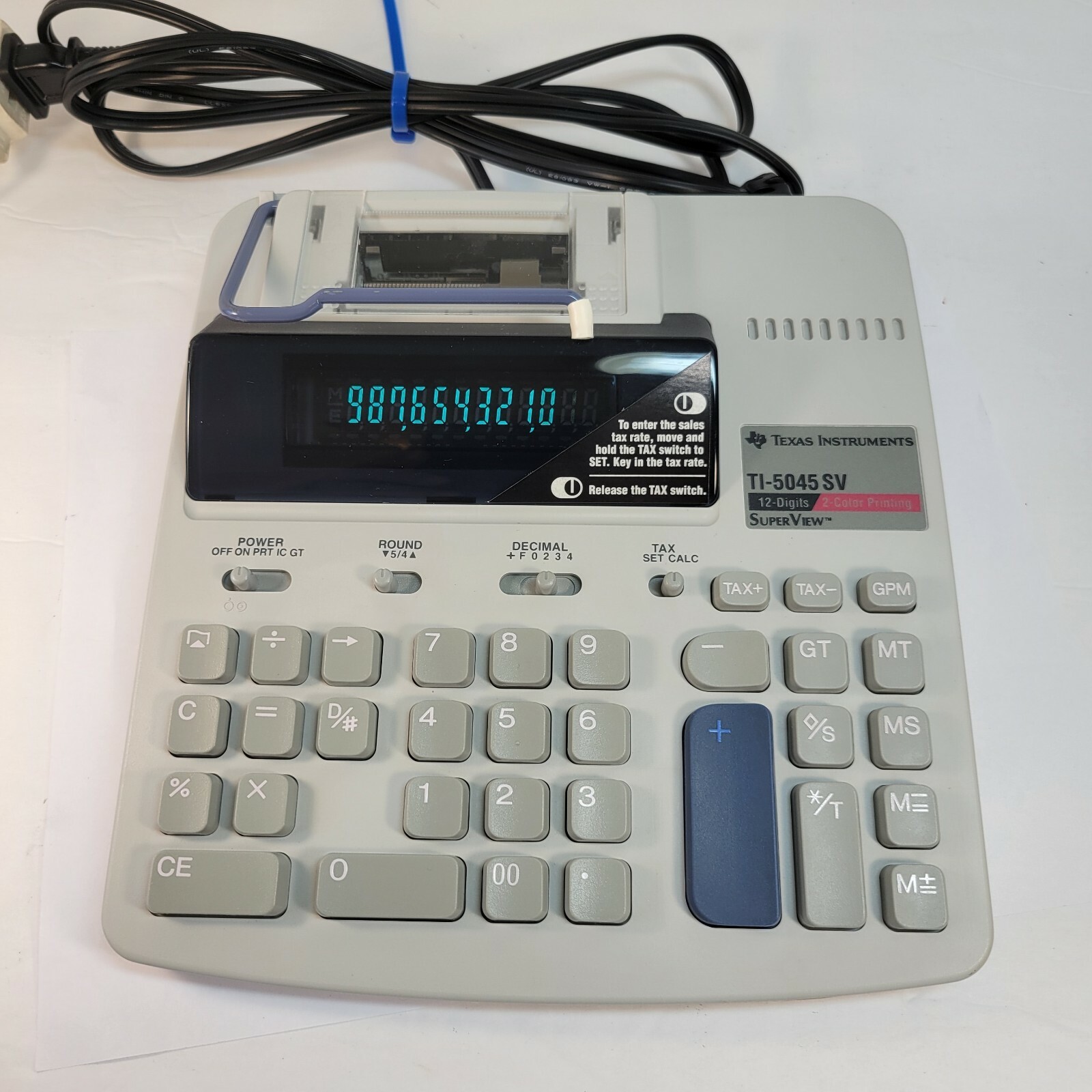 Texas Instruments Desk Top Ti-5045sv 12 DIGIT 2 Color Print Adding ...