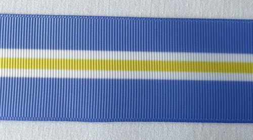 Periwinkle blue yellow white Stripe Grosgrain ribbon 1.5" | eBay